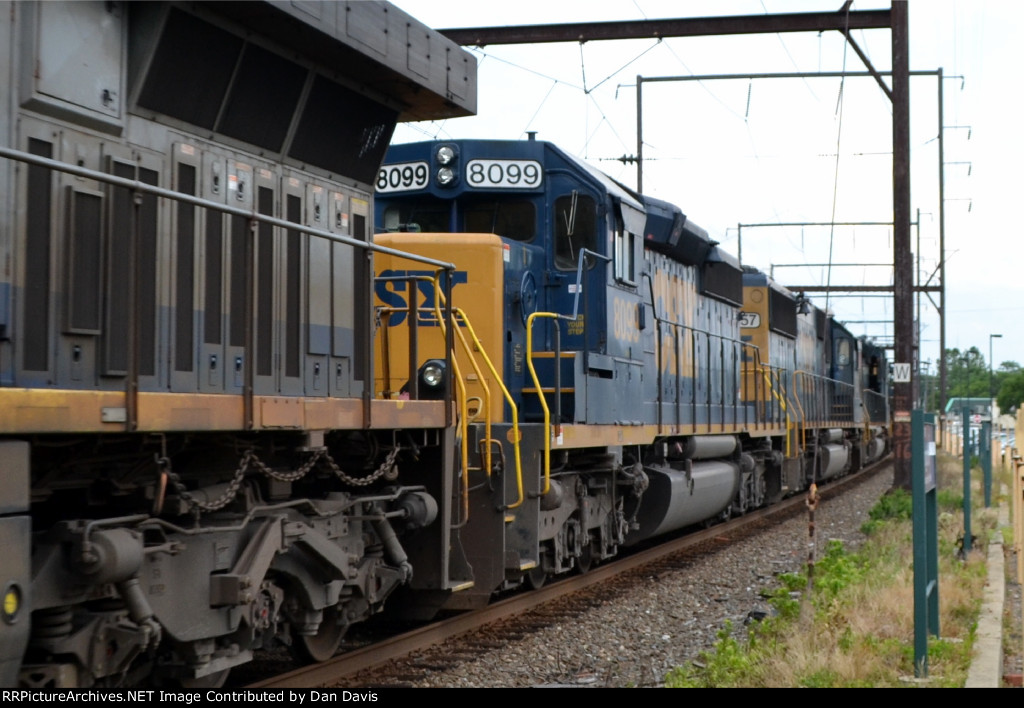 CSX SD40-2 8099 fourth out on Q438-26